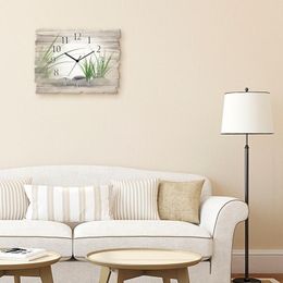 Artland Wanduhr &raquo;3 D Steine&laquo; wahlweise mit Quarz- oder Funkuhrwerk, lautlos ohne Tickger&auml;usche wei&szlig; B/H/T: 40cm x 30cm x 0,6cm, Funkuhr