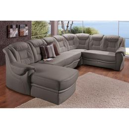 Sit & More sit&more Wohnlandschaft &raquo;Bellevue U-Form&laquo; wahlweise mit Schlaffunktion grau PRIMABELLE-Microfaser (100% Polyester);SOFTLUX-Kunstleder;NaturLEDER (