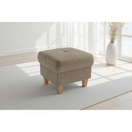 Sit & More sit&more Polsterhocker &raquo;Pamela, B: 58 cm&laquo; 1 Stk. tlg. verschiedene Farben und Stoffe, bis 120 kg belastbar beige 100% Polyester B/H/T: 58cm x 48cm x 