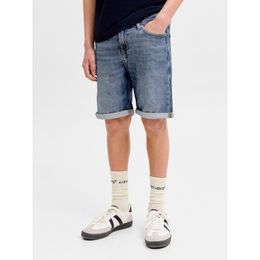 Jack & Jones Jack & Jones Junior Kinder Shorts &raquo;JJIRICK bequem mit mittlerer Taille f&uuml;r Jungen&laquo; unifarben, modisch, regular fit, Web blau 170, N-Gr