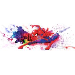 Komar Fototapete &raquo;Spider-Man Graffiti Art - Gr&ouml;&szlig;e 368 x 127 cm&laquo; bedruckt glatt Kinderzimmer bunt Vlies B/L: 368m x 127m, Rollen: 1