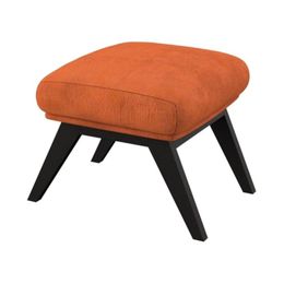 FLEXLUX Polsterhocker &raquo;Adria&laquo; Fu&szlig; schwarz, Fu&szlig;hocker f&uuml;r Ohrensessel orange 85% Polyester/15%Polyamide B/H/T: 54cm x 41cm x 41cm, Struktur