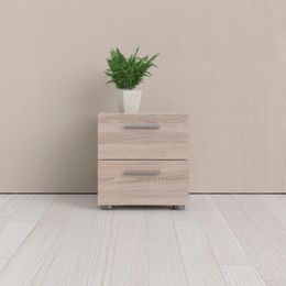 Home Affaire Nachtkommode &raquo;Pepe, Nachttisch, Nachtschrank, Beistelltisch,&laquo; mit 2 Schubl&auml;den, Breite 40, H&ouml;he 42 cm braun Holzwerkstoff B/H/T: 40cm x 