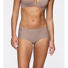 Triumph Damen Panty &raquo;Body Make-Up Illusion&laquo; nahtlos, Microfaser, weicher Bund, gepr&auml;gtes Logo braun 36