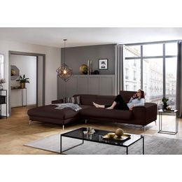 W.Schillig Ecksofa &raquo;piedroo, Designsofa mit tollem Sitzkomfort, bequem und elegant, L-Form&laquo; Kopfteilverstellung, wahlweise mit Sitztiefenverstellung, 