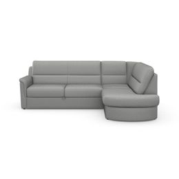 Sit & More sit&more Ecksofa &raquo;Panini L-Form&laquo; wahlweise mit Vorziehsitz und Bettkasten grau B/H/T: 243cm x 87cm x 155cm, Luxus-Microfaser Euphoria, Ottomane rechts