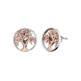 Engelsrufer Damen Paar Ohrstecker &raquo;Indian summer OHRSTECKER LEBENSBAUM&laquo; rosa 12mm, Silber 925 (Sterlingsilber)