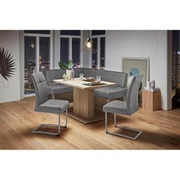 OTTO home Eckbank &raquo;Rab&laquo; in 2 Breiten (180 oder 200 cm), Bezug in verschiedenen Qualit&auml;ten grau Polyester B/H/T: 180cm x 88cm x 140cm, Strukturstoff, 