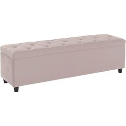 Home Affaire Bettbank &raquo;Relaxy&laquo; gesteppt, mit Staufach beige Holzwerkstoff, Massivholz, Polyester B/H/T: 140cm x 41,5cm x 40cm, Luxus-Microfaser