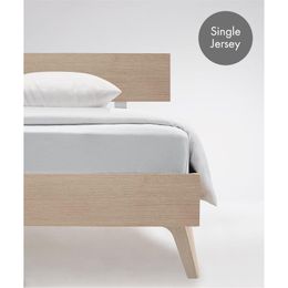 Fleuresse Spannbettlaken &raquo;Jenny C aus feinf&auml;digem Mako-Jersey&laquo; f&uuml;r Matratzen bis 23 cm H&ouml;he silber Mako-Jersey, Obermaterial: 100% Baumwolle B/L: 