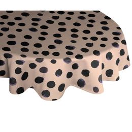 Adam Tischdecke &raquo;Dots&laquo; aus Leinen und Bio-Baumwolle lila Bio-Baumwolle, Leinen B/L: 220cm x 145cm, 1 Stk., oval