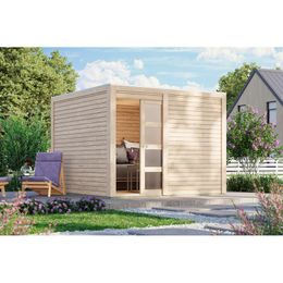 Konifera Gartenhaus &raquo;Coiba 2&laquo; beige Massivholz ohne Fu&szlig;boden, ohne Dacheindeckung