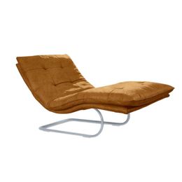 W.Schillig Relaxliege &raquo;daily dreams&laquo; in Waffelkissen-Optik, wahlweise mit Motor, silber matt, in 2 Breiten gelb Stoff S37 (100% Polyester) B/H/T: 95cm