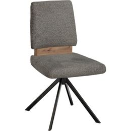 massivline&more Drehstuhl &raquo;Br&uuml;gge 301&laquo; () 1 Stk. grau Holzwerkstoff, Metall, Stoff B/H/T: 48cm x 92cm x 59,5cm, 1 Stk., Microfaser Struktur (100% 
