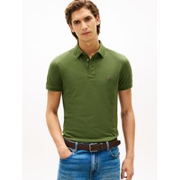Tommy Hilfiger Herren Poloshirt "1985 SLIM POLO", gr&uuml;n, Gr. XL, Piqu&eacute;, Obermaterial: 96% Baumwolle, 4% Elasthan, Shirts, Markenstickerei, aus