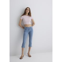 Mavi Damen T-Shirt "CREW NECK BASIC TEE", rosa, Gr. M, unifarben, 100% Baumwolle, Shirts, Top verk&uuml;rzt