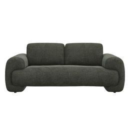 FLEXLUX 2,5-Sitzer &raquo;Molino Designsofa, Polstersofa, Einzelsofa, Couch&laquo; Kaltschaum & Stahl-Wellen f&uuml;r erstklassigen Sitzkomfort, F&uuml;sse Schwarz gr&uuml;n 100