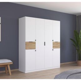 Rauch Dreht&uuml;renschrank &raquo;Kleiderschrank Schrank Garderobe W&auml;scheschrank TICAO&laquo; Schubladen in der H&ouml;he variabel positionierbar, mit 2 ger&auml;umigen 