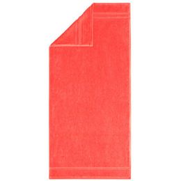 Egeria Handt&uuml;cher &raquo;Manhatten Gold&laquo; Uni Programm mit Streifenbord&uuml;re, reine Baumwolle orange Frottier, Obermaterial: 100% Baumwolle B/L: 70cmx140cm, 1 Stk., 