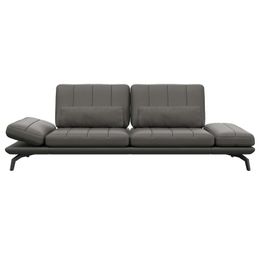 FLEXLUX 3-Sitzer &raquo;Tropea Funktionssofa, Designsofa, Relaxfunktion, TV-Couch,&laquo; mit Armteilverstellung sowie Sitztiefenverstellung, Breite 252 cm grau B