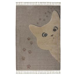 Kayoom Kinderteppich &raquo;Modena 421&laquo; rechteckig 11 mm H&ouml;he auch in rund, Kurzflor, Hoch Tief, mit Fransen Polypropylen B : 120cm 1 Stk., 11mm, L: 170cm