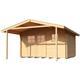 Weka Gartenhaus &raquo;111 A Gr.1, 28 mm&laquo; beige Massivholz Fu&szlig;boden im Gartenhaus, ohne R&uuml;ck- und Seitenwand, ohne Dacheindeckung
