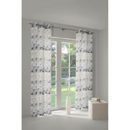 WIRTH Vorhang &raquo;Berlare&laquo; &Ouml;sen 1 Stk. tlg. grau Jacquard, Baumwolle, Polyester 375cm, &Ouml;sen, 132cm