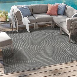 Sanat Teppich &raquo;Berlin 1, auch als L&auml;ufer und in Rund&laquo; rechteckig 6 mm H&ouml;he In -und Outdoor geeignet, Au&szlig;enbereich, Terrasse, Balkon, auch L&auml;ufer grau 