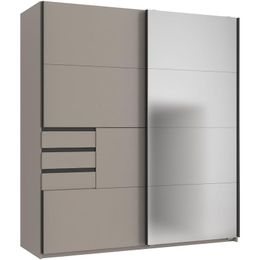 wimex Schwebet&uuml;renschrank &raquo;SAIGON in den Breiten 180cm & 225cm, Farbe: Saharagrau&laquo; inkl. Spiegel Holzwerkstoff Saharagrau, B/H/T: 180cm x 198cm x 65cm, 