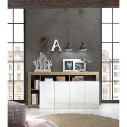 Home Affaire Sideboard &raquo;Hamburg&laquo; Breite 184 cm wei&szlig; B/H/T: 184cm x 93cm x 42cm, 4 Stk.
