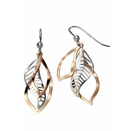 Firetti Damen Paar Ohrh&auml;nger &raquo;Schmuck Geschenk Silber 925 Ohrschmuck Ohrhaken Blatt Bl&auml;tter&laquo; rosa Silber 925 (Sterlingsilber)
