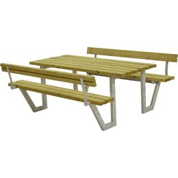 Plus Garten-Essgruppe &raquo;&raquo;Wega&laquo; Kombim&ouml;bel mit 2 R&uuml;ckenlehnen&laquo; 1 Stk. tlg. 177x185x76/45 cm beige B/H/T: 185cm x 76cm x 177cm