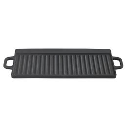 GSW Grillplatte &raquo;Black Iron BBQ&laquo; Gusseisen Grillplatte zur Anwendung auf dem Grill, Feuer oder Backofen Gusseisen B/H/L: 23cm x 2cm x 42cm