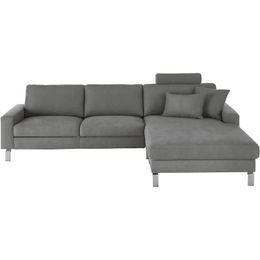 3C Candy Ecksofa &raquo;Lecce, wahlweise PUR-Schaumstoff oder Tonnentaschenfederkern&laquo; Bett im 2,5-Sitzer, teilmotorische Schlaffunktion im Longchair, L-Form