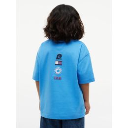 Tommy Hilfiger Jungen T-Shirt R&uuml;ckendruck, Regular Fit, Kinder bis 16 Jahre blau 3 (98)