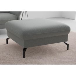 Sit & More sit&more Hocker &raquo;Fashion&laquo; inklusive Federkern, mit hochwertigen, schwarzen Metallf&uuml;&szlig;en grau B/H/T: 89cm x 45cm x 89cm, Chenille,mit Federkern