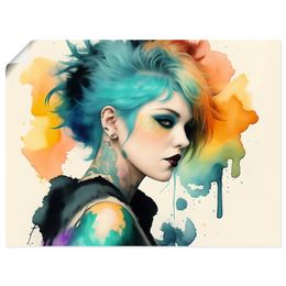 Artland Wandbild &raquo;Weiblicher Punk III&laquo; Bilder von Frauen 1 Stk. tlg. als Alubild, Leinwandbild, Poster, Wandaufkleber in verschied. Gr&ouml;&szlig;en Papier B/H/T: 60cm 
