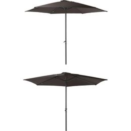 Garden Pleasure Sonnenschirm &Oslash; 300 cm, anthrazit grau Bezug: 100% Polyester Einheitsgr&ouml;&szlig;e