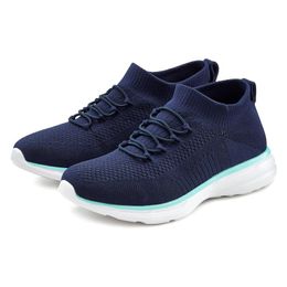 Lascana Damen Lascana Sneaker &raquo;Slipper, Halbschuh, Turnschuhe, Slip-On-Sneaker, bequem,&laquo; zum Reinschl&uuml;pfen mit elastischen Schn&uuml;rb&auml;ndern ultraleicht 