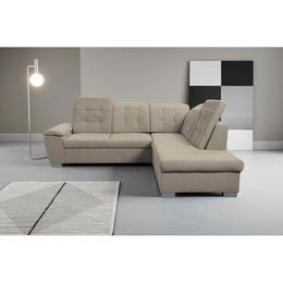 WERK2 Ecksofa &raquo;Bonny inkl. Kopfteilverstellung, Bettfunktion, Stauraum, Breite 265cm&laquo; Komfortwunder mit Schlaffunktion, verstellbarem Kopfteil & 