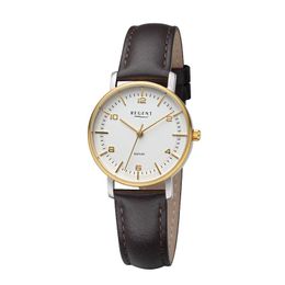 Regent Uhren Regent Damen Quarzuhr Armbanduhr, Damenuhr, Lederarmband, analog braun Einheitsgr&ouml;&szlig;e