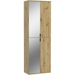 Home Affaire Garderoben-Set &raquo;Trondheim, Breite 60 cm, best. aus 2 Schr&auml;nken, 4 T&uuml;ren, 6 F&auml;cher&laquo; Set, 2 Stk. tlg. braun Holzwerkstoff B/H/T: 60cmcm x 