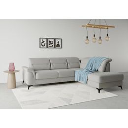 Sit & More sit&more Ecksofa &raquo;Sinatra L-Form&laquo; mit Ottomane, optional mit Kopfteilverstellung und Armteilfunktion silber 90% Polyester, 10% Polyamid B/H/T: 251cm x
