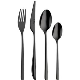 Pinti Inox PINTINOX Besteck-Set &raquo;Florence&laquo; sp&uuml;lmaschinengeeignet schwarz Edelstahl 18/10 24 Stk.