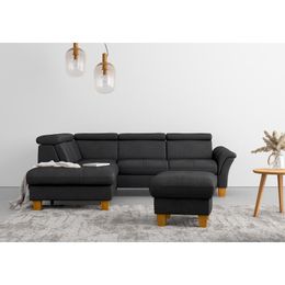 Home Affaire Ecksofa &raquo;Lindgren L-Form&laquo; wahlweise mit TV-Funktion, Stauraum und Kopfteilverstellung grau 100% Polyester B/H/T: 249cm x 84cm x 217cm, 