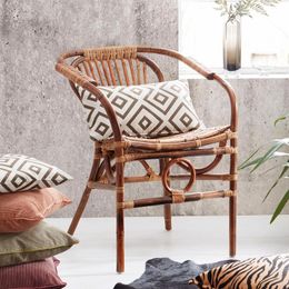 Sit Rattanstuhl &raquo;aus Natur-Rattan im Boho-Stil&laquo; () Gefertigt aus ungesch&auml;ltem Rattan braun Rattan B/H/T: 61cm x 79cm x 60cm