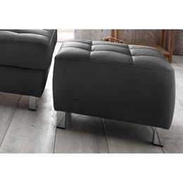 Sit & More sit&more Hocker &raquo;Pablo&laquo; schwarz Luxus-Microfaser (90% Polyester; 10% Polyamid);Luxus-Microfaser ALTARA NUBUCK (100% Polyester);Kunstleder SOFTLUX B/H/