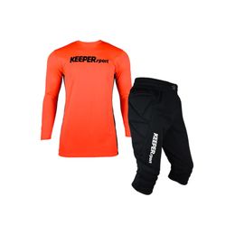 KEEPERsport Trainingsanzug Jungen Gr&ouml;&szlig;e 152 orange / schwarz / wei&szlig;