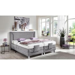 Westfalia Schlafkomfort Boxbett mit Motor grau Bezug der Obermatratze: 100% Polyester, abnehmbar und waschbar bis 60&deg;C;Box und Kopfteil: Mikrovelours (100% Polyester) 