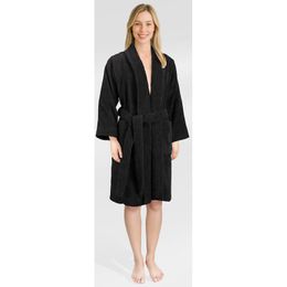 HAMMETEX Damenbademantel &raquo;Ren, 100% Baumwolle&laquo; 380 g/m&sup2; Frottee Bademantel mit Taschen &ndash; Saugf&auml;hig & Weich Baumwolle 3XL L: 100cm